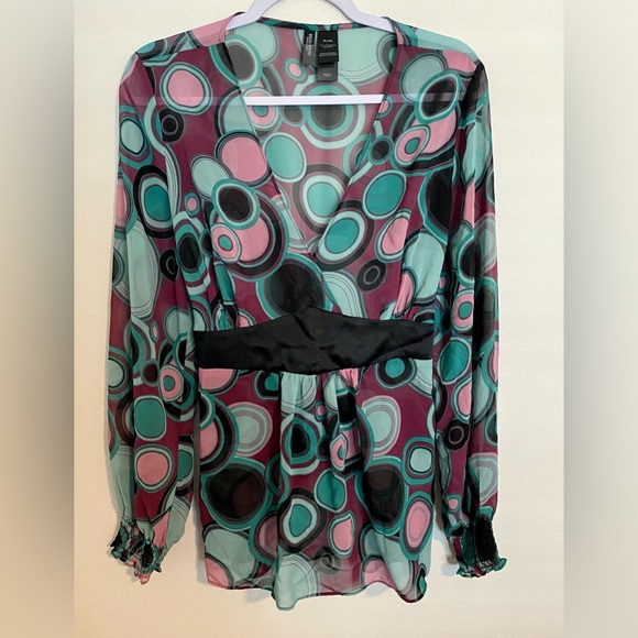 Bisou Bisou | Tops | Euc Bisou Bisou Extra Sheer Blouse In Womens Xl ...